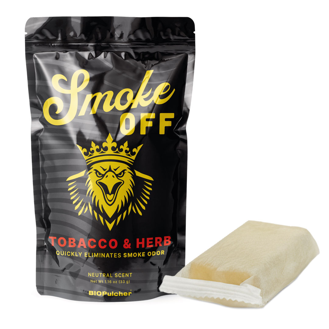 SMOKE OFF, odor neutralizers manufactured by Biopulcher